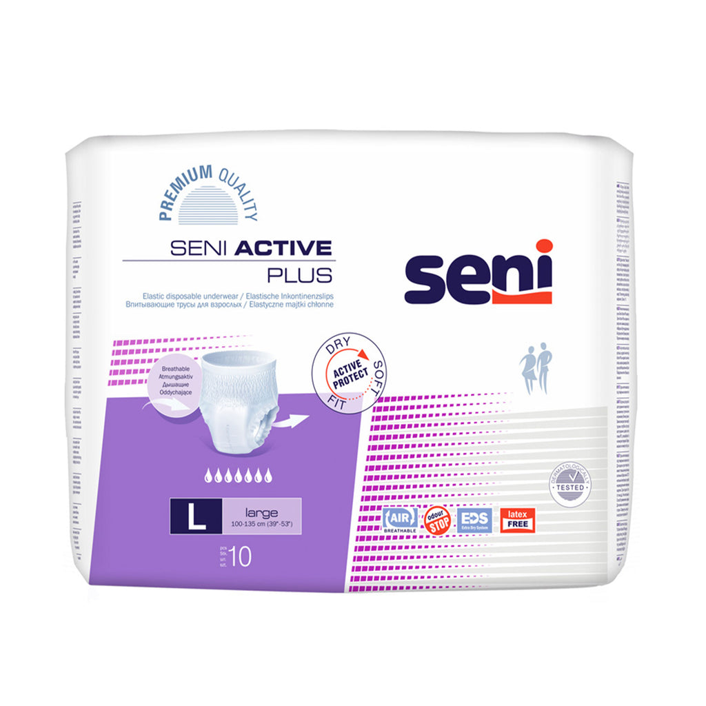 SENI| מארז תחתוני ספיגה אקטיב פלוס (10 יחידות) L – Limore